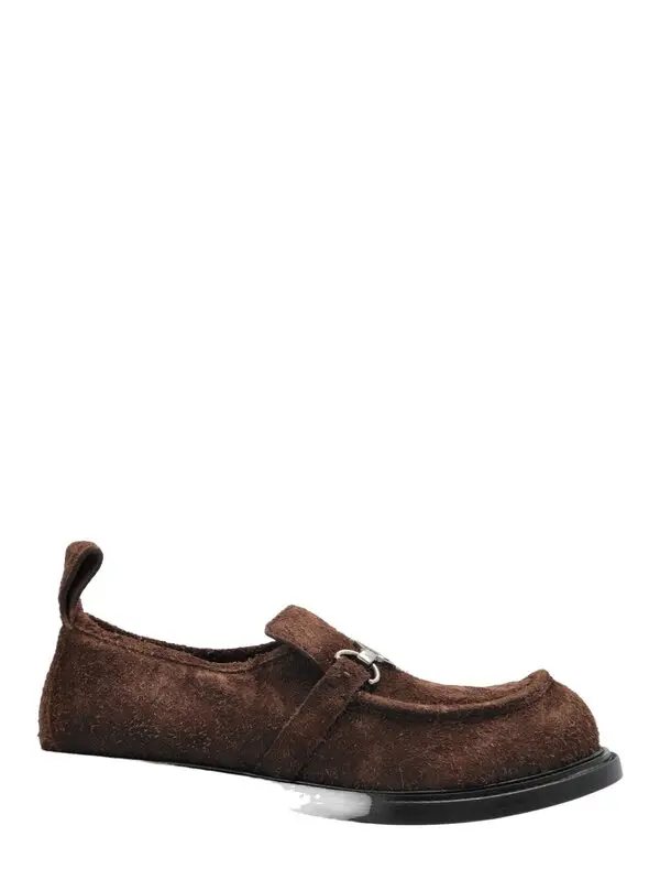 Moschino Calf-hair Slip-on Loafers - Brown
