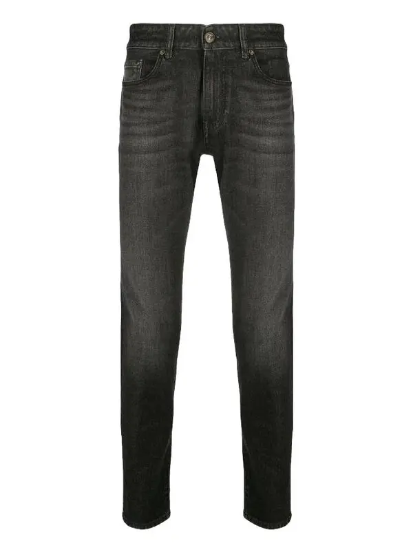 PT TORINO Mid-rise Slim-fit Jeans - Black