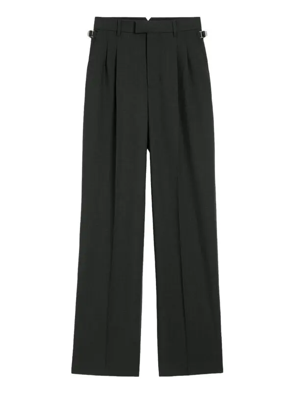 Ami High-waisted Pleated Trousers - Anthracite