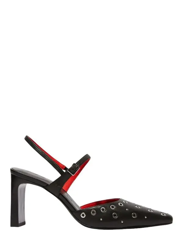 MAXCO. Slingback High Heel Sandals With Metal Detailing - Black