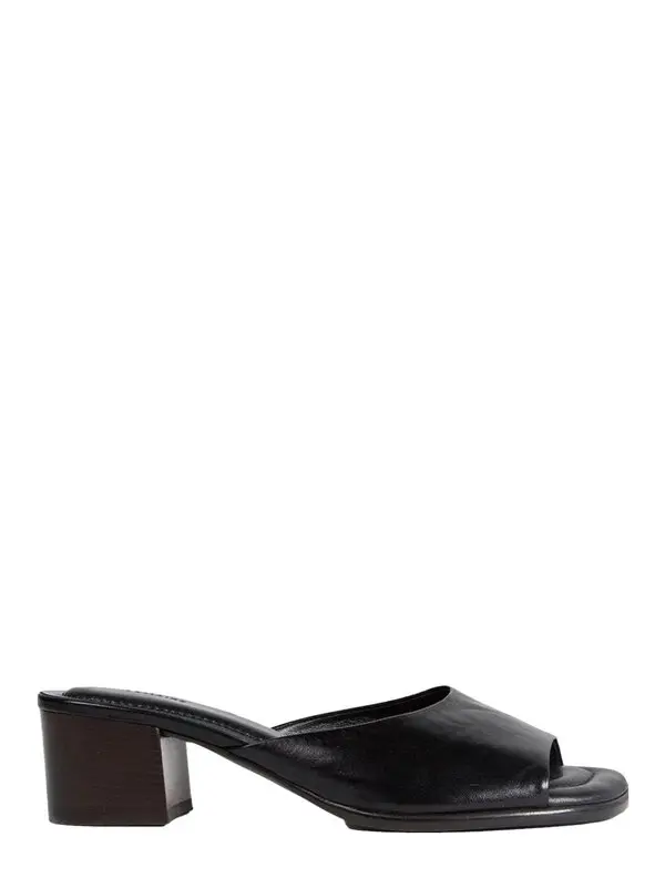LEMAIRE Square Toe Heeled Sandals - Black