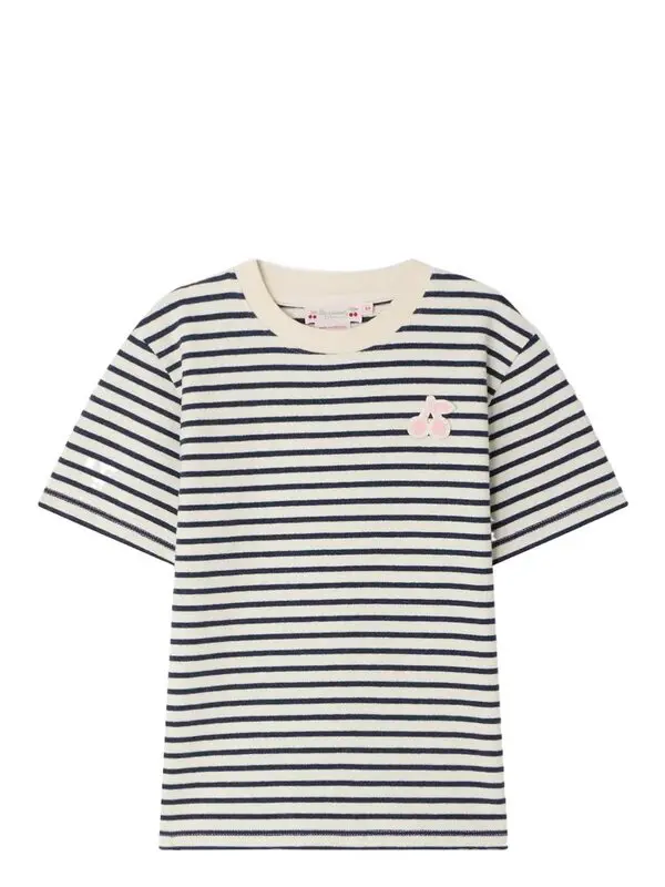 Bonpoint Lilas" Striped T-shirt - Indigo