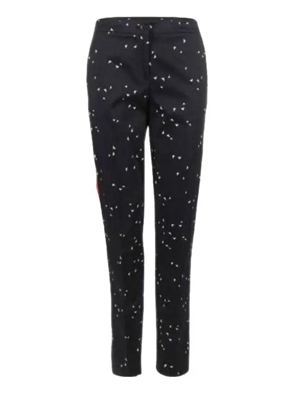 Emporio Armani Printed Fitted Casual Pants - Black