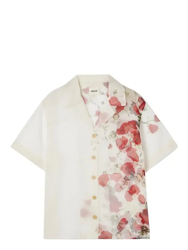 Khaite Riordan Printed Shirt - White