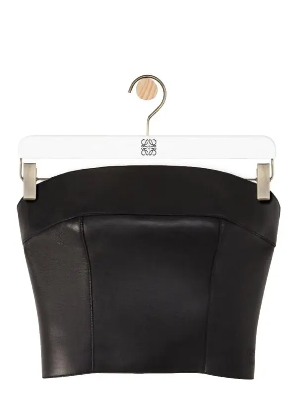 Loewe Short Fitted Chest Wrap Top - Black