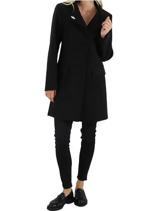 Liu Jo High-neck Asymmetrical Coat - Black