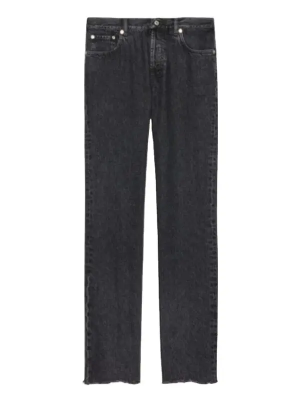 Gucci Raw Hem Mid Rise Jeans - Black