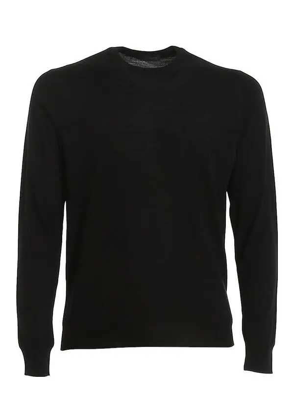 DRUMOHR Crewneck Knitted Wool Pullover - Black