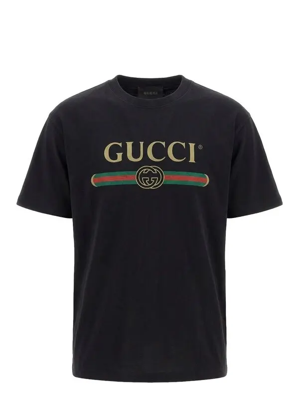 Gucci Logo Printed T-shirt - Black