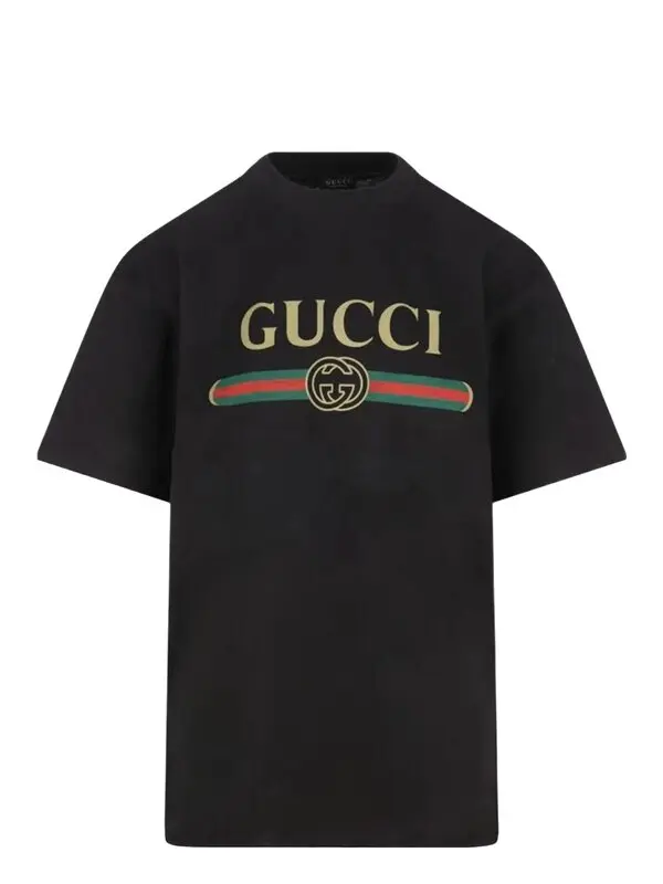 Gucci Logo Printed T-shirt - Black