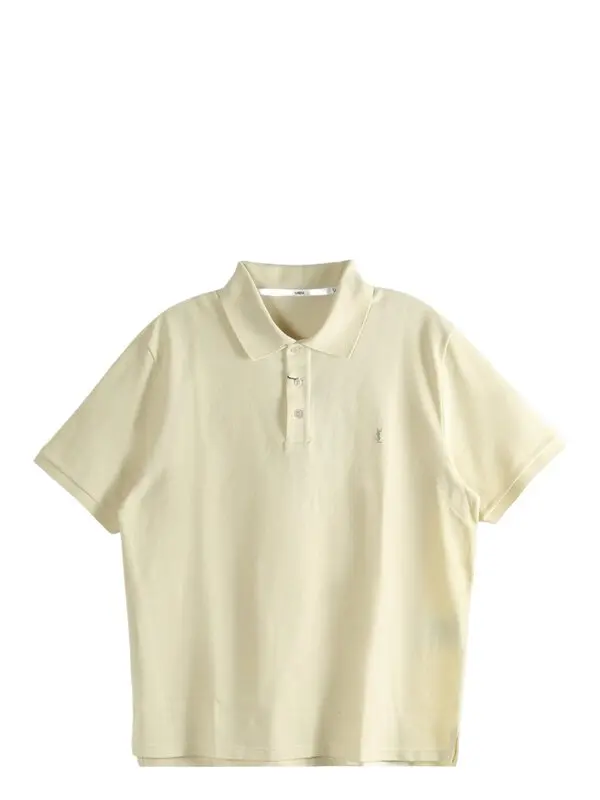 Saint Laurent Cassandre Embroidered Short-sleeved Polo Shirt - No