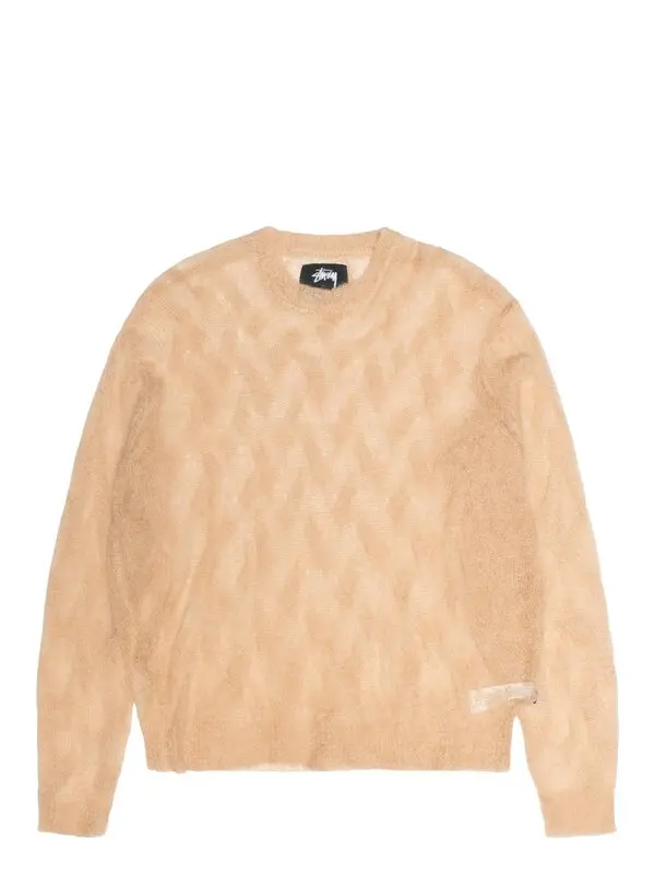 StÜssy Loose Knit Crewneck Jumper - Nude