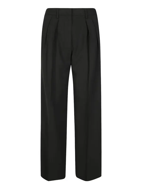 FORTE_FORTE Belt Loop Casual Pants - Black