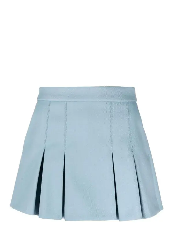 Red Valentino Pleated Crepe Shorts - Blue