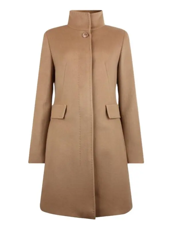 Max Mara High-necked Coat - Brown