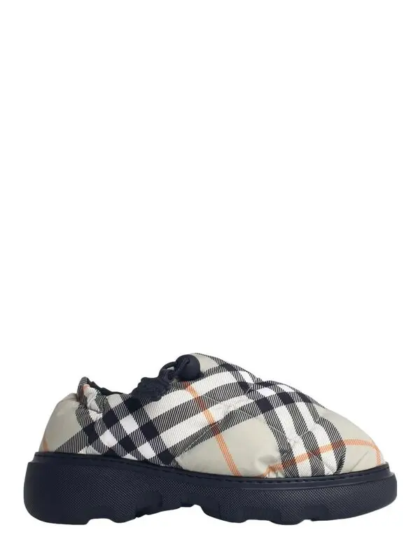 Burberry Checked Low-top Pillow Slippers - Black