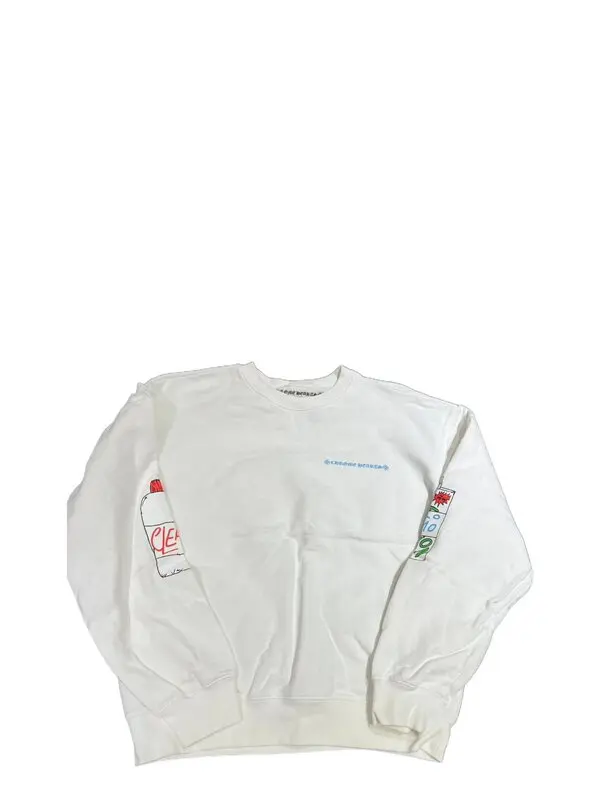 Chrome Hearts Long Sleeve Crewneck With Graphic Prints - White