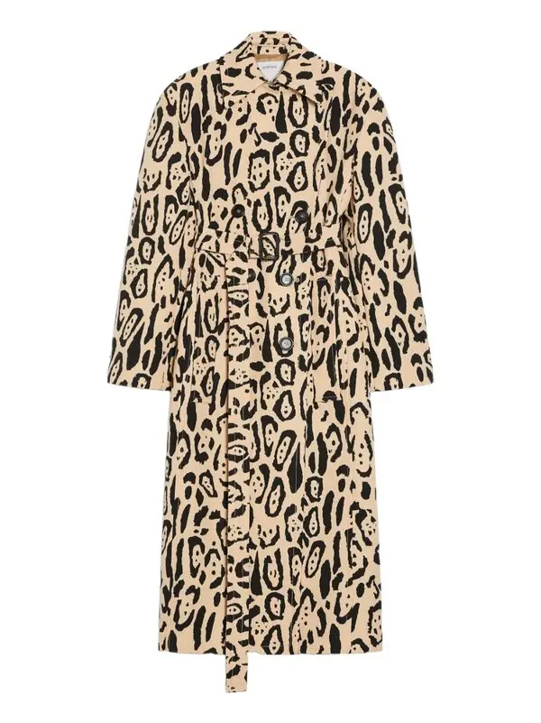 Sportmax Grembo All-over Patterned Trench Coat - Beige-gold