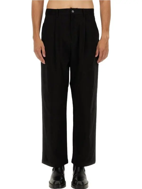 Moschino Straight-leg Trousers With Belt Loops - Black