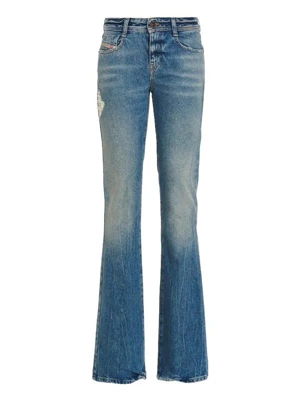 DIESEL® Logo Patch Flared Jeans - Blue