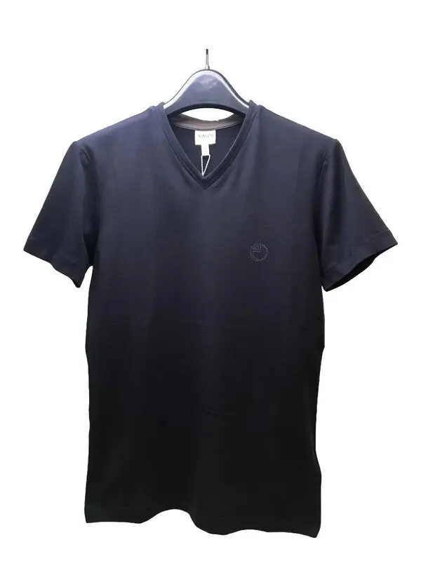 Emporio Armani V-neck Short-sleeved T-shirt - Black