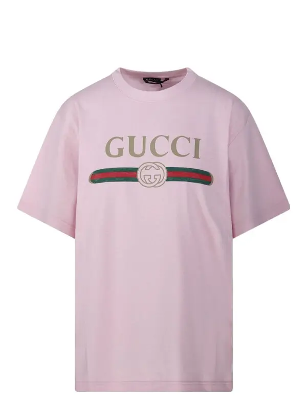Gucci Logo Printed Cotton And Silk Jersey T-shirt - No