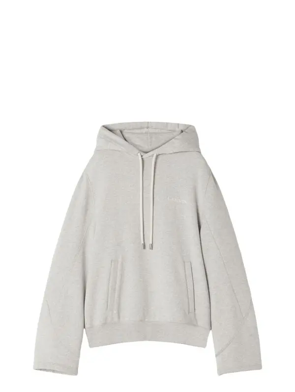 LANVIN Logo Embroidered Hoodie - White