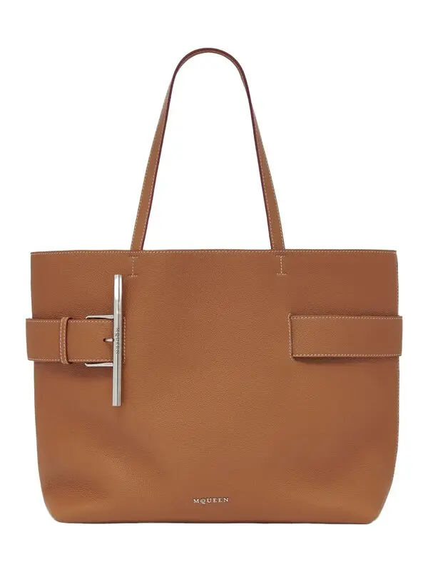 Alexander McQueen T-bar Sling Tote Bag - Tan
