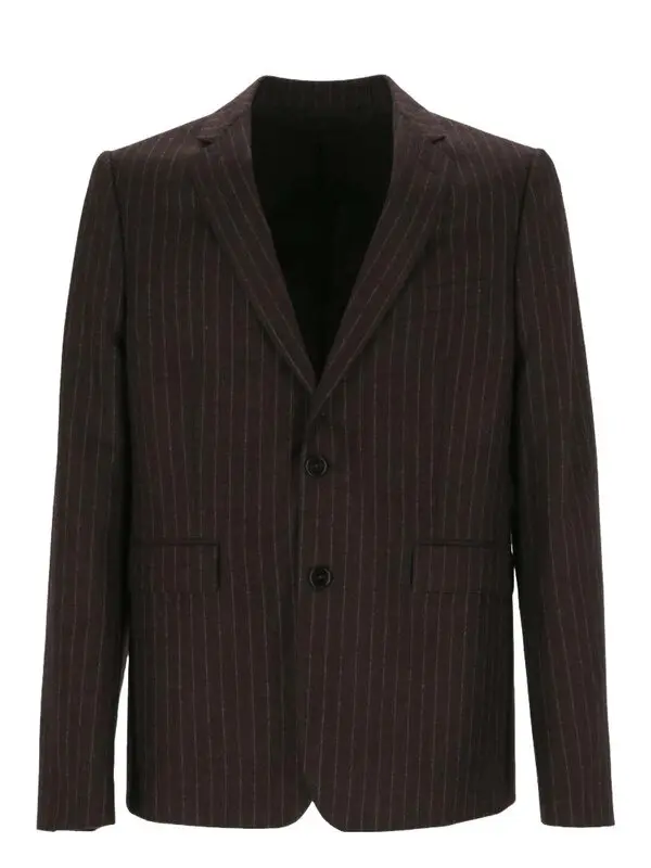 Celine Carnaby Jacket In Striped Flannel - Black