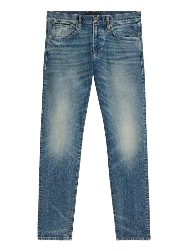 Hugo Boss X David Beckham Light-wash Straight-leg Jeans - Blue