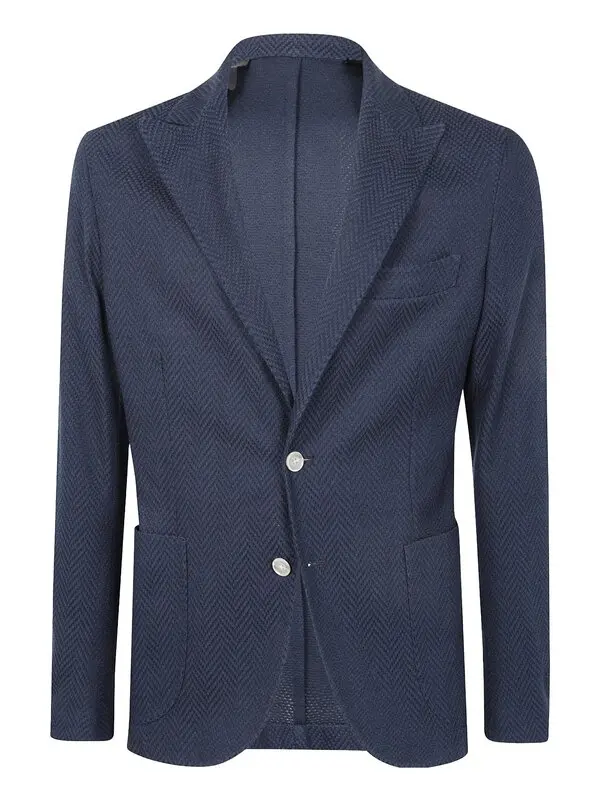 BARBA NAPOLI Single-breasted Blazer - Blue
