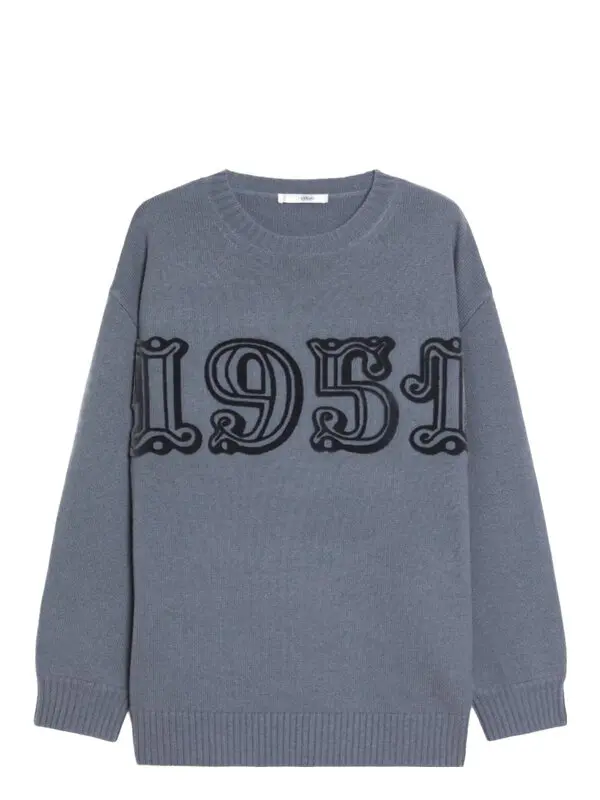 Max Mara Fido Crewneck Long-sleeved Jumper - Light Blue
