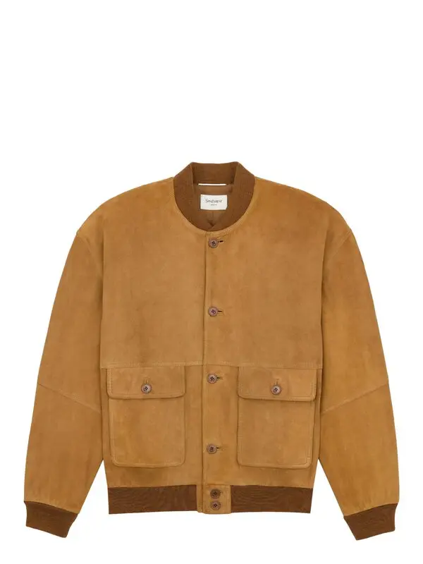 Saint Laurent Suede Bomber Jacket - No