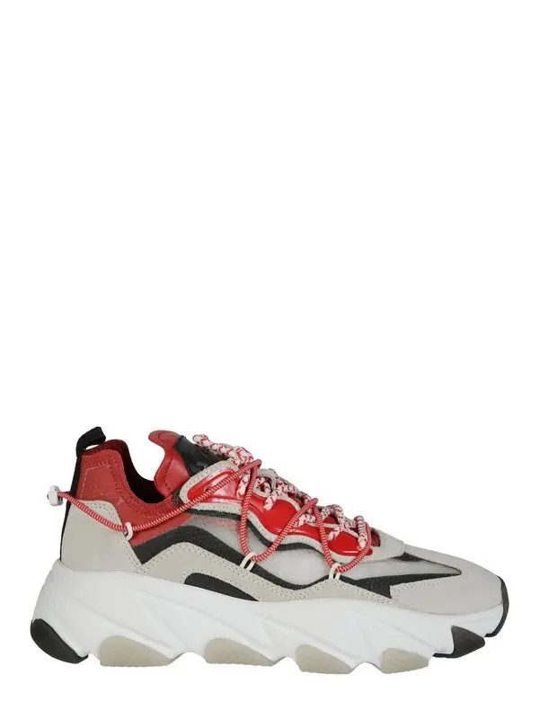 Ash Lace-up Sneakers With Round Toe - Multicolor