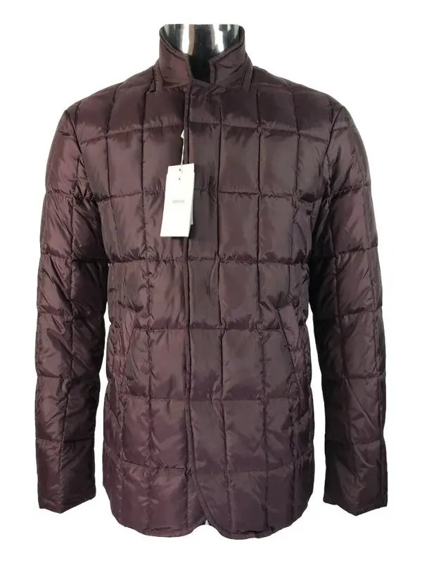 Emporio Armani Quilted Down Jacket With Stand Collar - Black