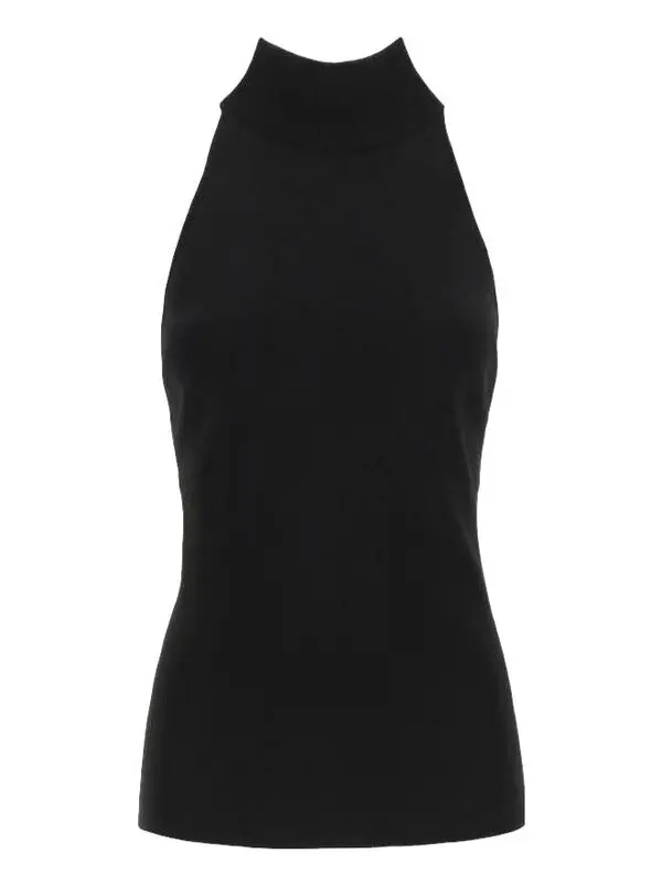 Givenchy Sleeveless Open Back Cut-out Top - Black