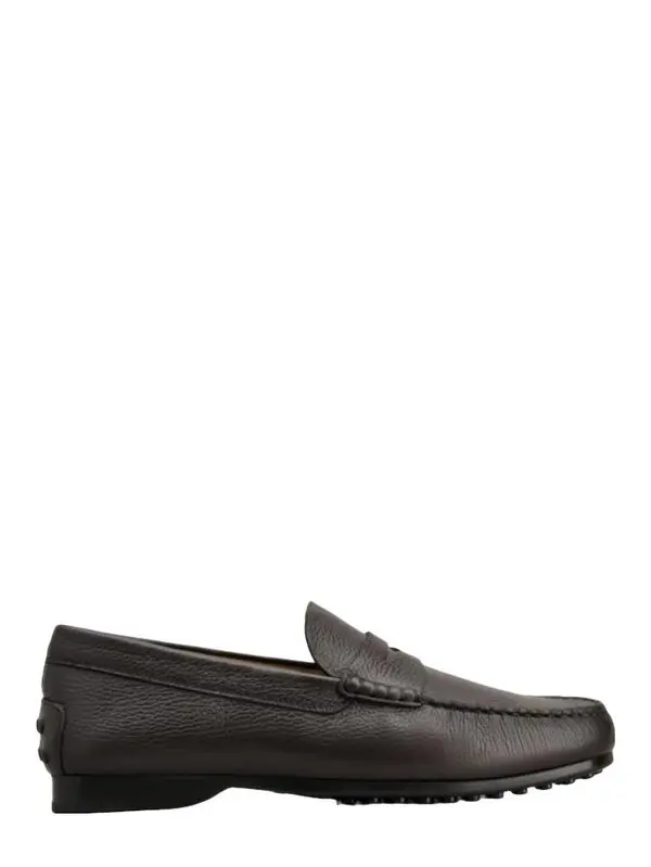 TOD'S Gommino Almond Toe Loafers - Brown
