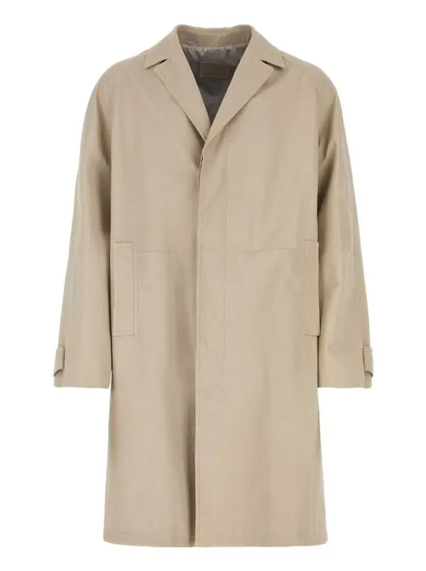 Prada Knee-length Trench Coat - Chalk White