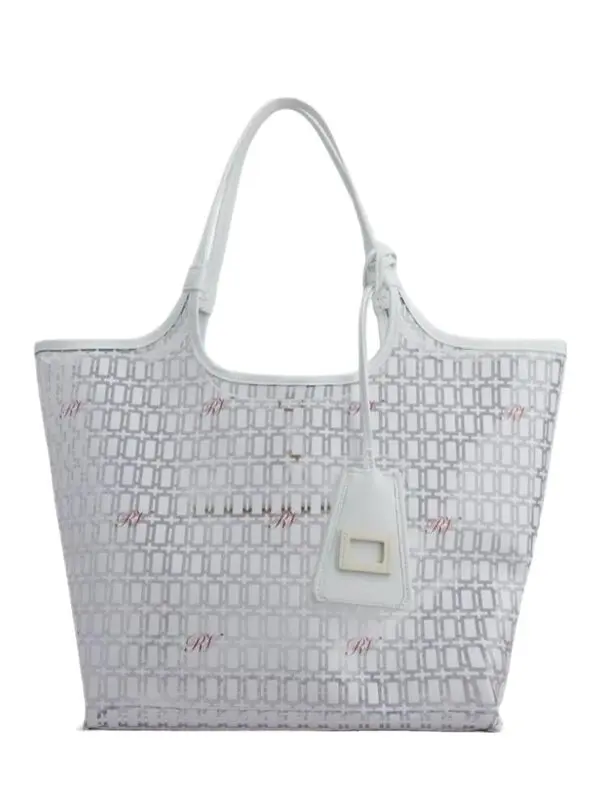 ROGER VIVIER Geometric Print Tote Bag - Gray