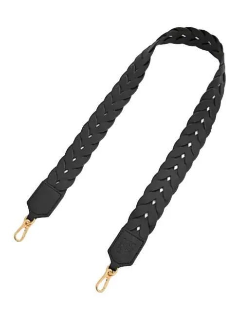 Loewe Interlace Strap In Classic Calfskin - Black
