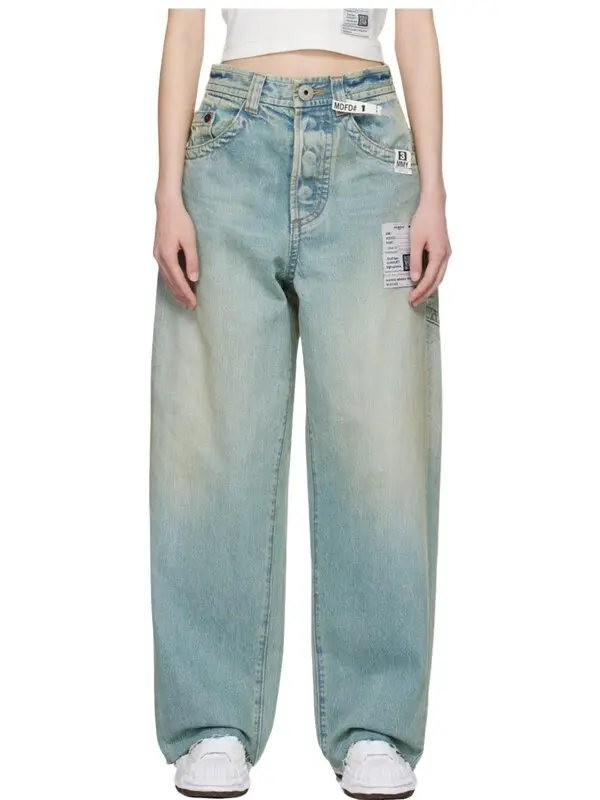 Mihara Yasuhiro Logo-patch Straight-leg Jeans - Gray