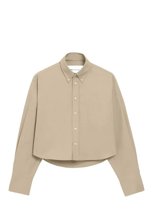 Ami De Coeur Embossed Shirt - Nude