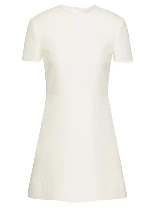 Valentino Garavani Toile Iconographe Crewneck Mini Dress - Ivory