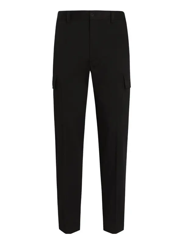 Dolce & Gabbana Logo Plaque Cargo Pants - Black