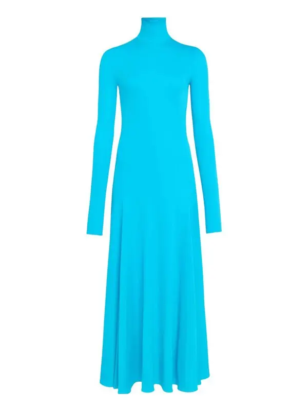 Alaïa Fluid Jersey Heart Back Dress - Turquoise