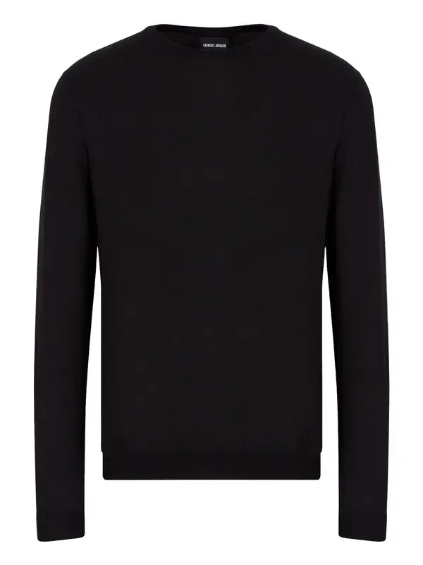 Giorgio Armani Crewneck Long-sleeved Jumper - Black