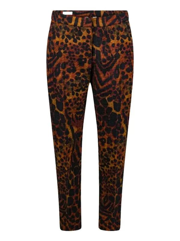 Dries Van Noten Printed Casual Trousers - Brown