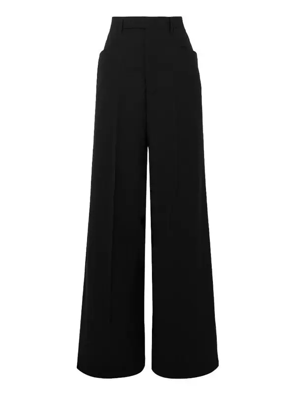 Rick Owens Wide Leg Trousers - Black