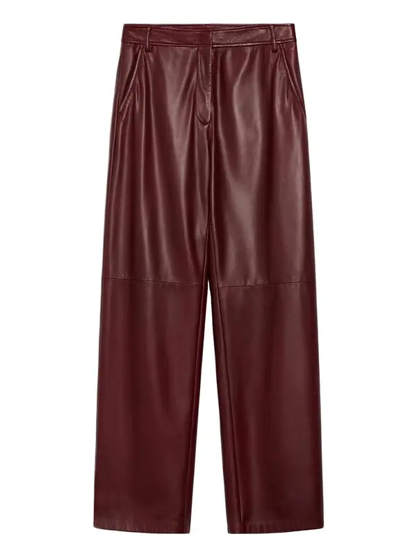 Max Mara Belt-loop Casual Pants - Ruby Colour