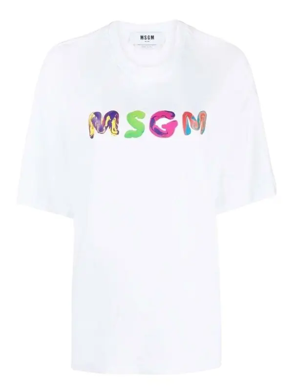 MSGM Logo-print Detail T-shirt - White